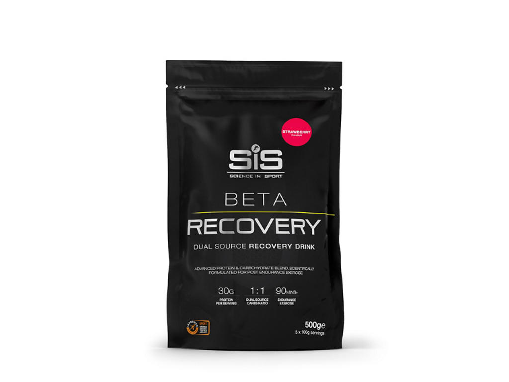 SIS Beta Fuel Recovery jordbær pulver 500 gram - Get big lab
